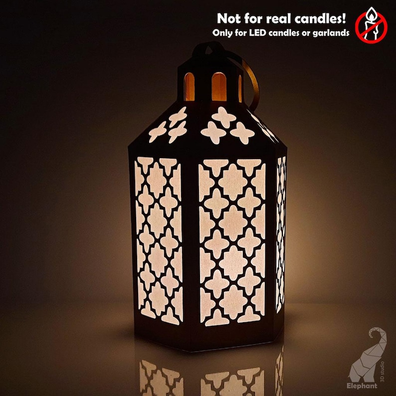 3D Paper Lantern Bundle SVG Cut Files for Cricut, Lantern SVG Template ...