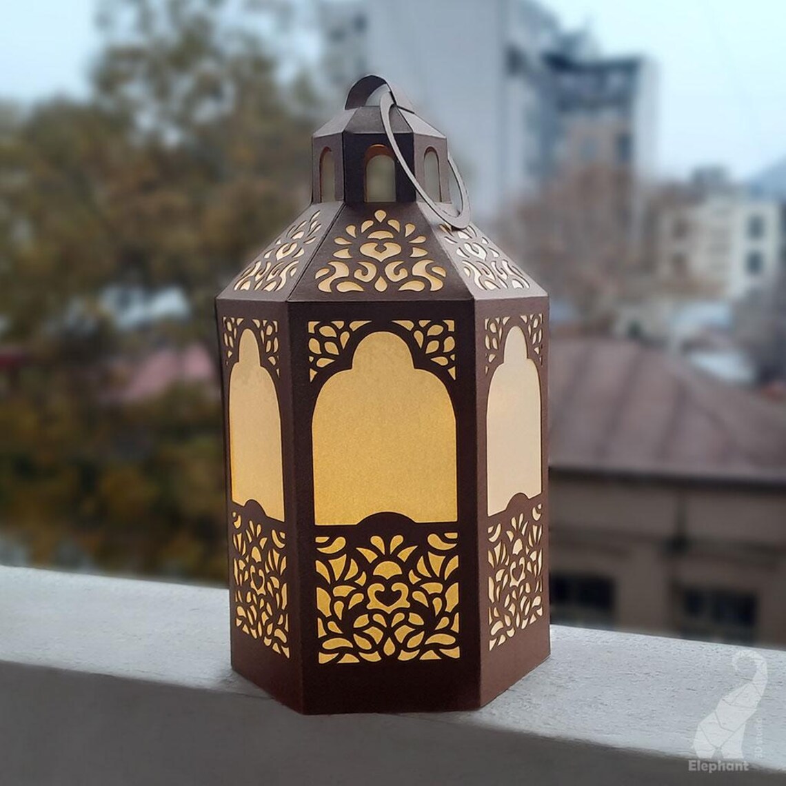 3D Paper Lantern Bundle SVG Cut Files for Cricut, Lantern SVG Template ...