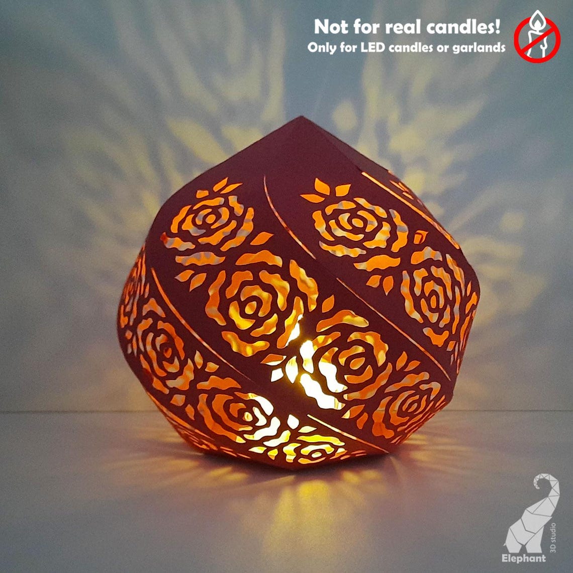 3D Paper Lantern Cutting Files, Svg for Cricut, Dxf for Silhouette, Fcm ...