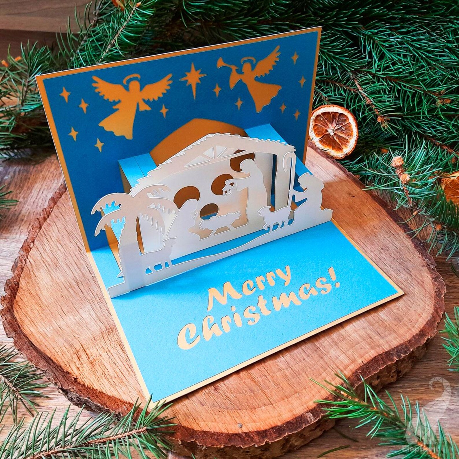 Pop-up Christmas Card SVG Template for Cricut Nativity Scene, 3d ...