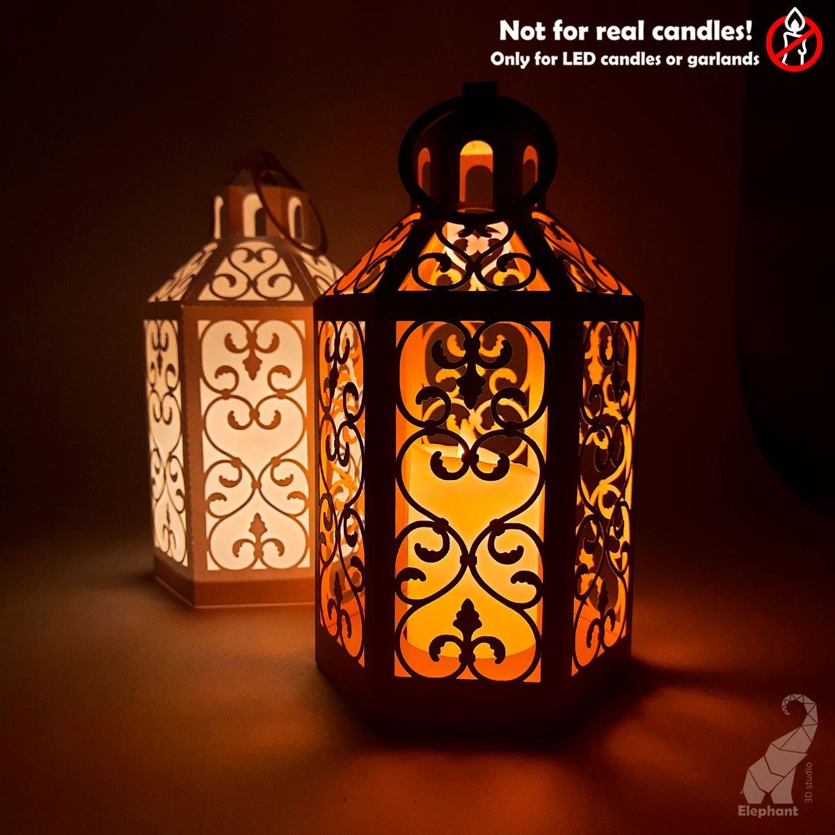 Lantern SVG Cut Files for Cricut, 3D Paper Lantern Svg Template, 3d ...