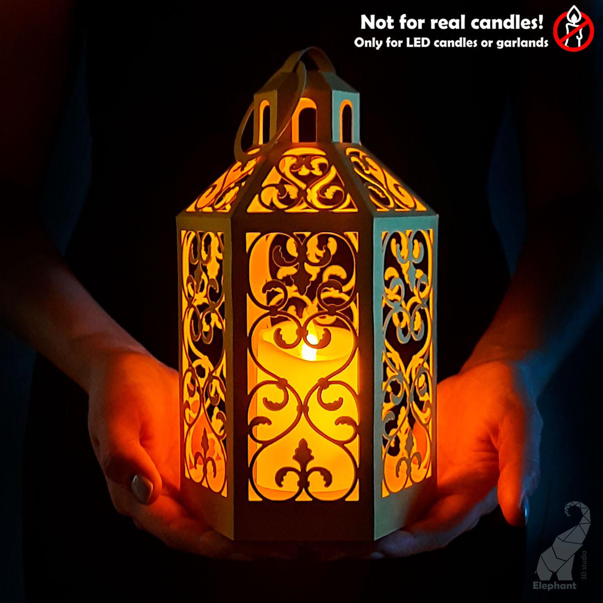 Lantern SVG Cut Files for Cricut, 3D Paper Lantern Svg Template, 3d ...