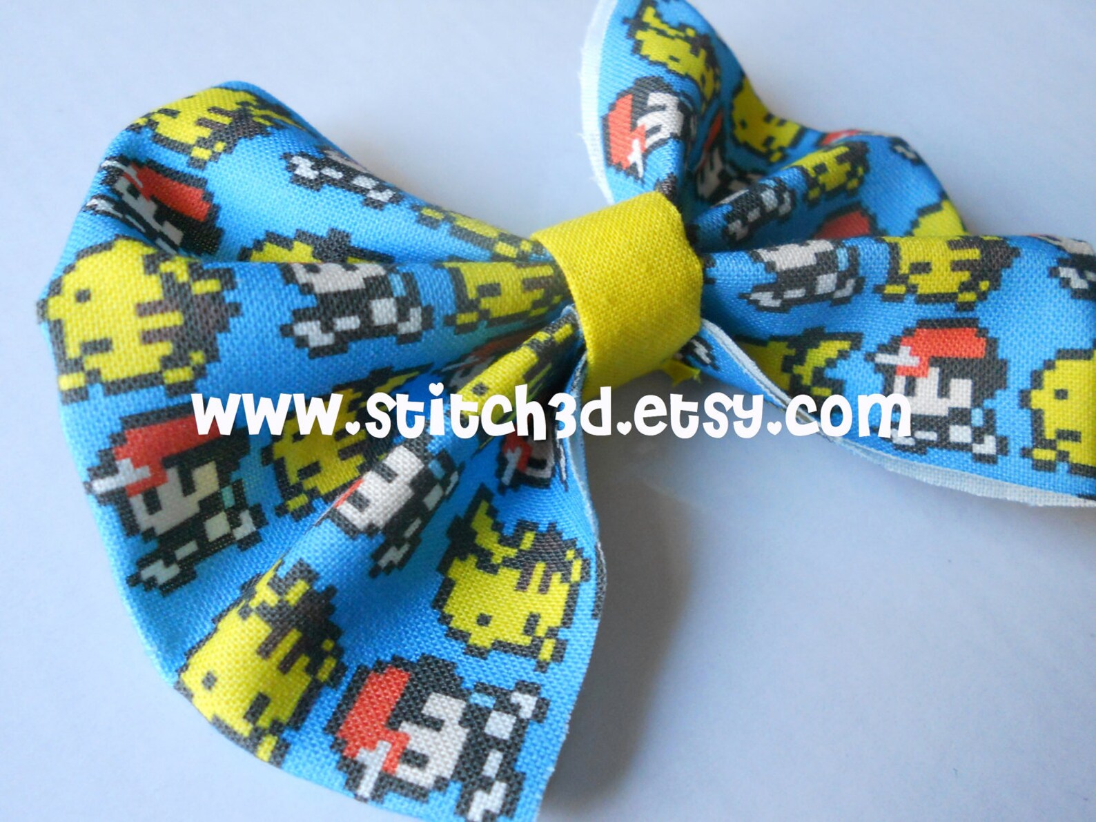 8-bit Ash Ketchum and Pikachu Pokemon Hair Bow Geek Girl Gift - Etsy