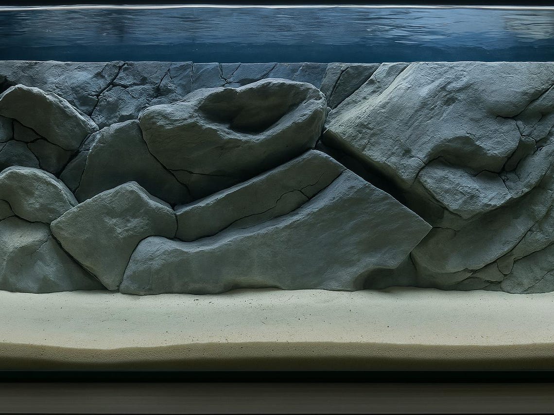 A27 Slim - Layered Stone Effect - 3D Aquarium Background for 75 & 90 ...