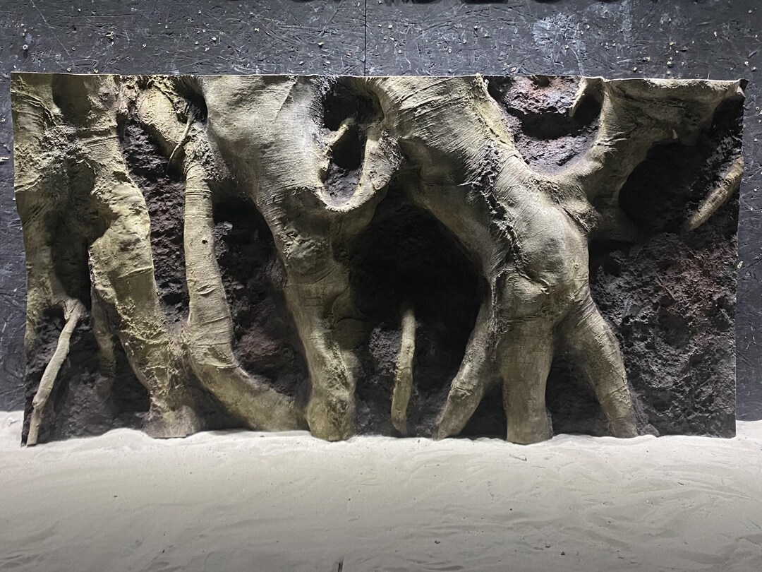 E8 - Riverbank Roots in Mud - 3D Aquarium Background for 75 & 90 Gallon ...