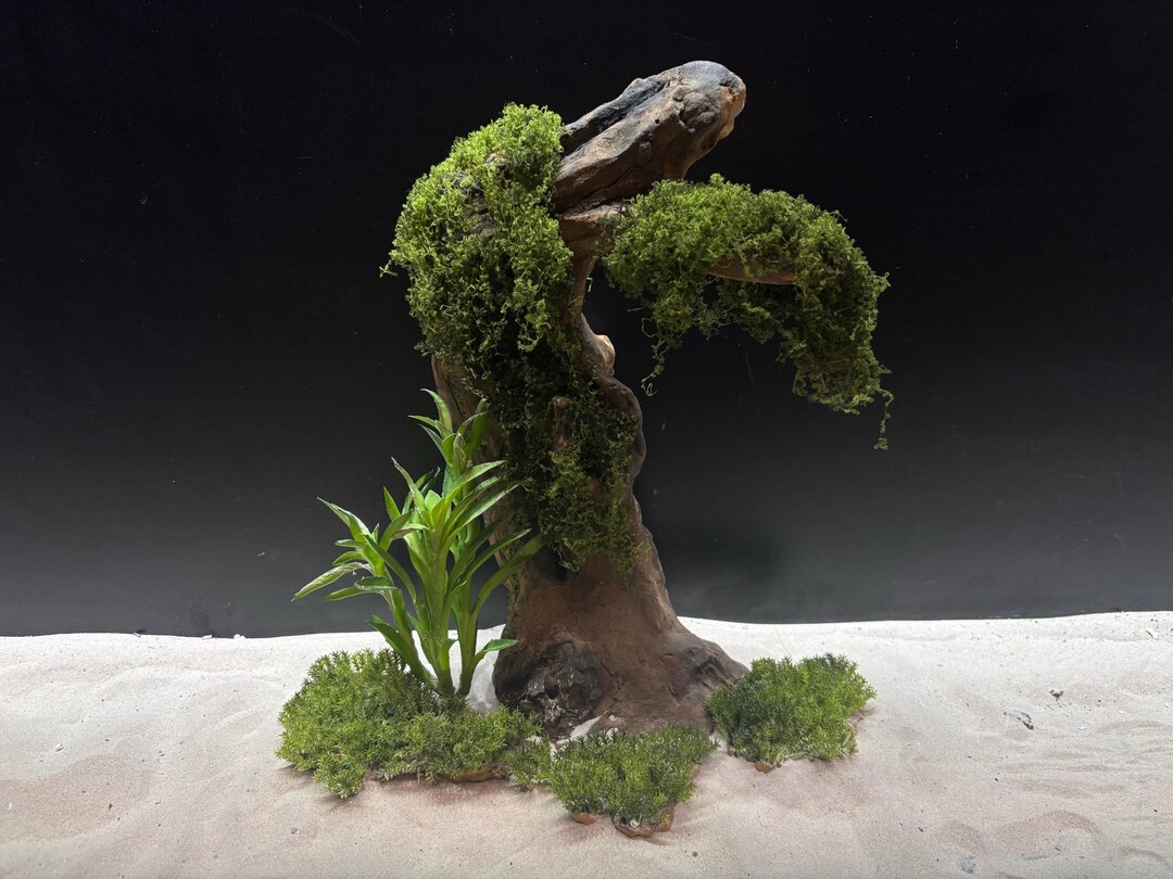 Artificial Moss Upright Driftwood 1pcs - Etsy