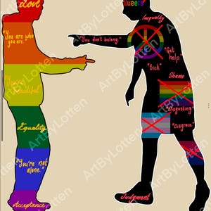 LGBTQ Awareness Poster, Hand Drawn (watermark Removed When Bought) - Etsy