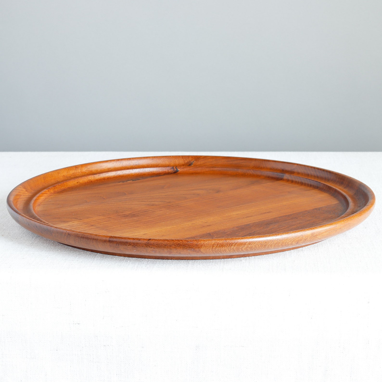 Henning Koppel Teak Tray for Georg Jensen Round Staved Wood | Etsy