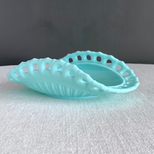 Blue Milk Glass - Etsy