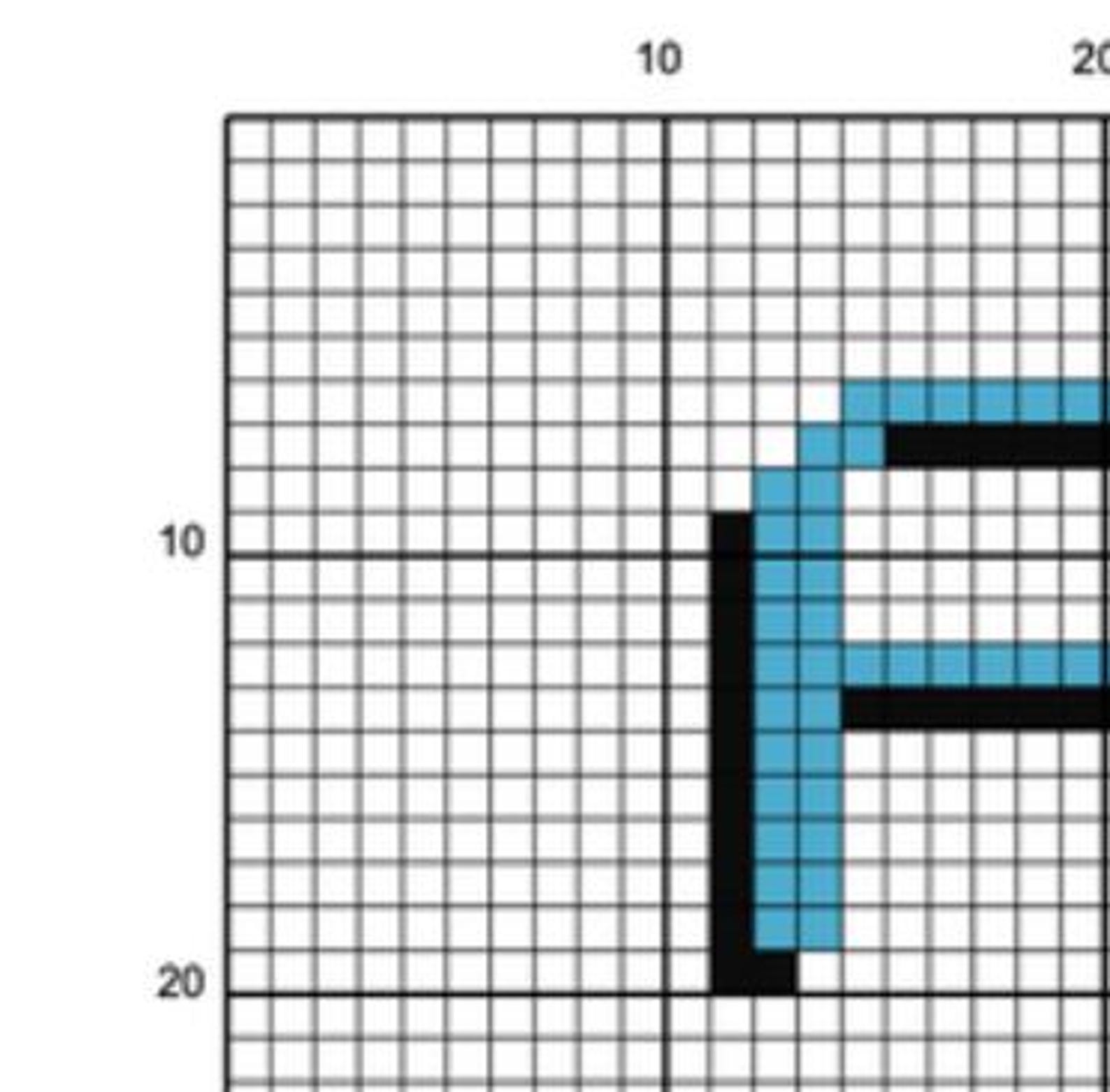 Modern Alphabet Counted Needlepoint or Cross Stitch CHART ...