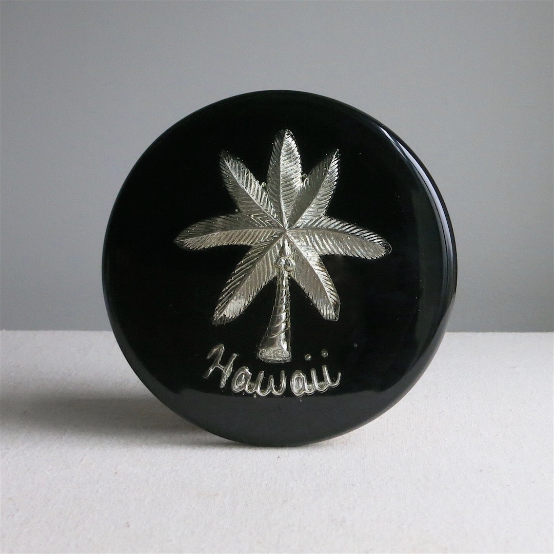 Vintage Acrylic Trivet Hawaii Palm Tree Tropical Souvenir 1970s ...