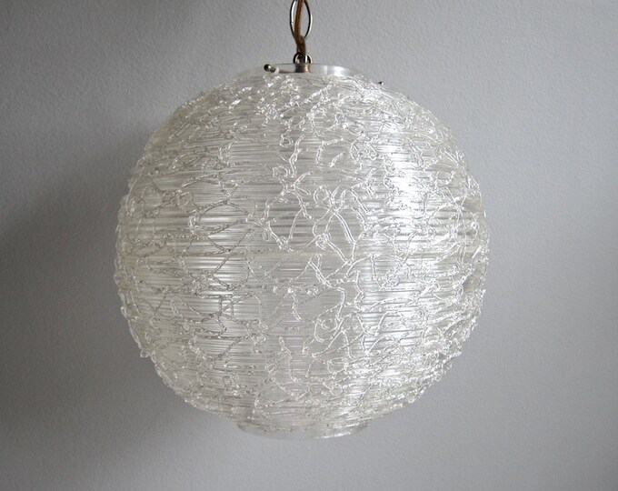 Clear Acrylic Spaghetti Swag Lamp, Plastic Globe Pendant Light Mid ...