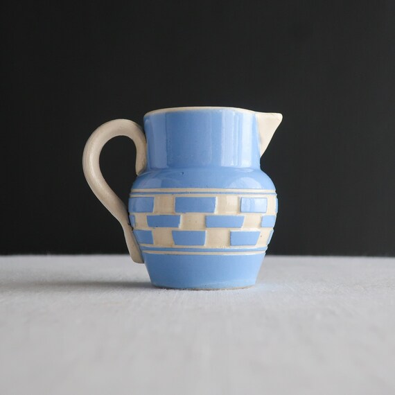 Pitchers & Drinking Sets Antique blue yellow ware pitcher Kitchen ...
