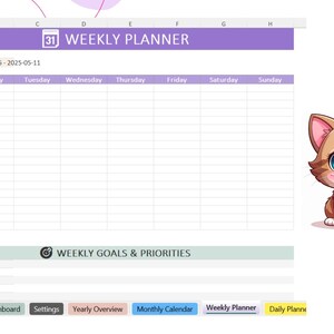 Ultimate Life Planner Excel Template - All-in-one Digital Budget, Habit ...
