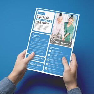 Editable Homecare Flyer Template | Senior Care | Personal Care Services ...