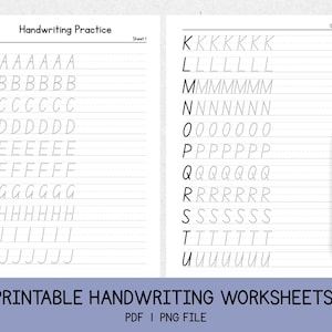 Printable Handwriting Worksheets–6 Pages (letters, Sentences) | for ...