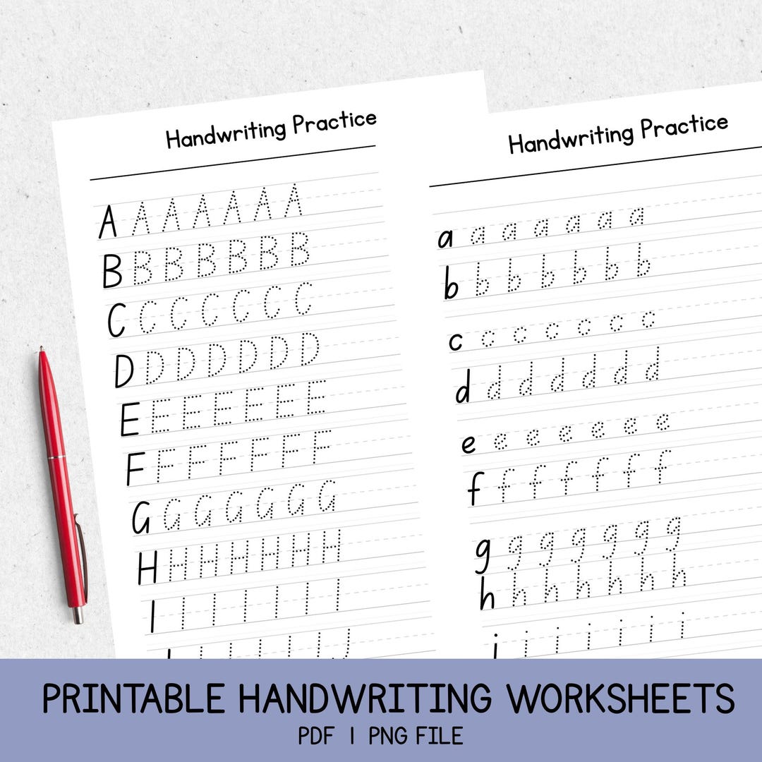 Printable Handwriting Worksheets–6 Pages (letters, Sentences) | for ...