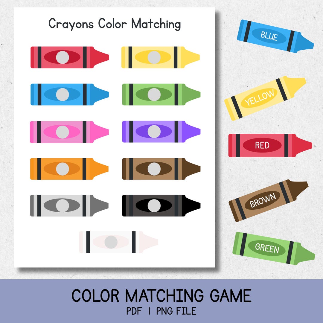 Color Matching Game, Busy Book Printable, Educational Activity ...
