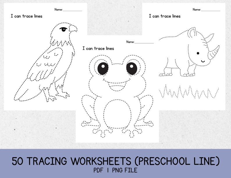 Preschool Line Tracing Worksheets, Lines Trace Pages Printable ...