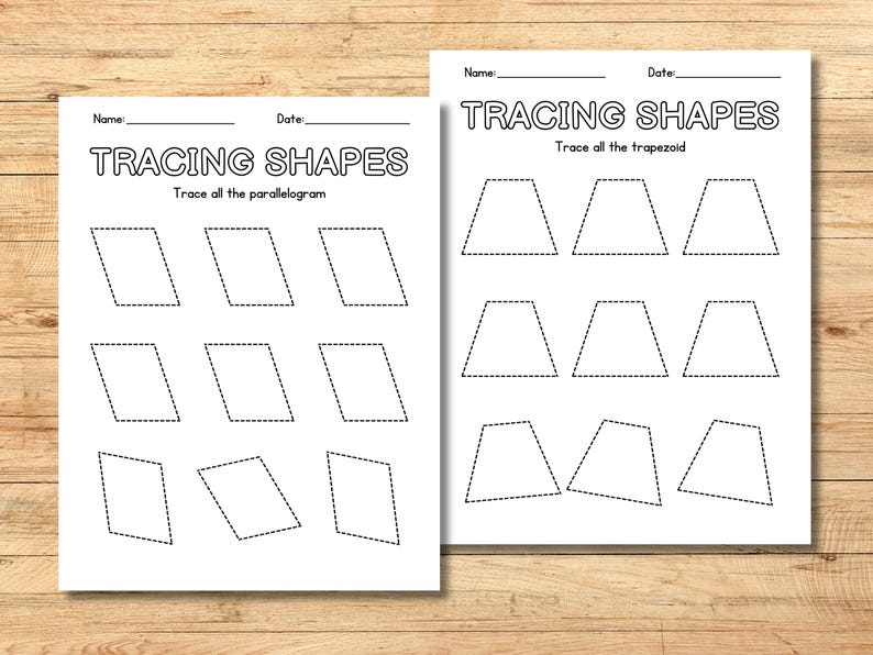 Preschool Shape Tracing, Basic Shape Tracing, Shape Tracing Worksheets ...