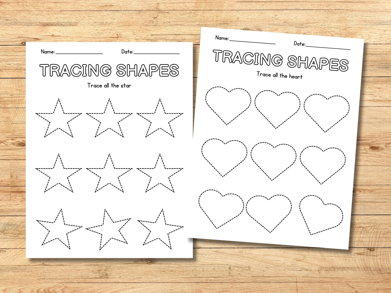 Preschool Shape Tracing, Basic Shape Tracing, Shape Tracing Worksheets ...