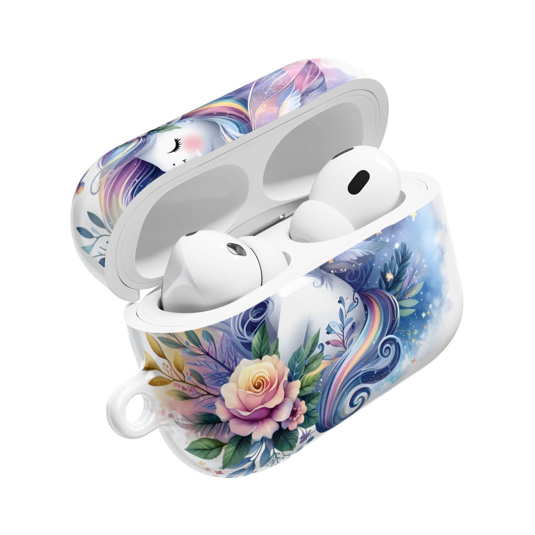 Whimsical Unicorn AirPod Case, Cute Unicorn Protection Cover, Flower ...