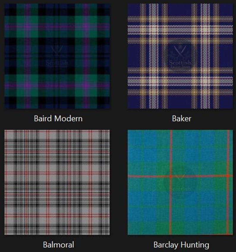 Unstitched Scottish Kilt - 16oz Acrylic Tartan Fabric - Etsy