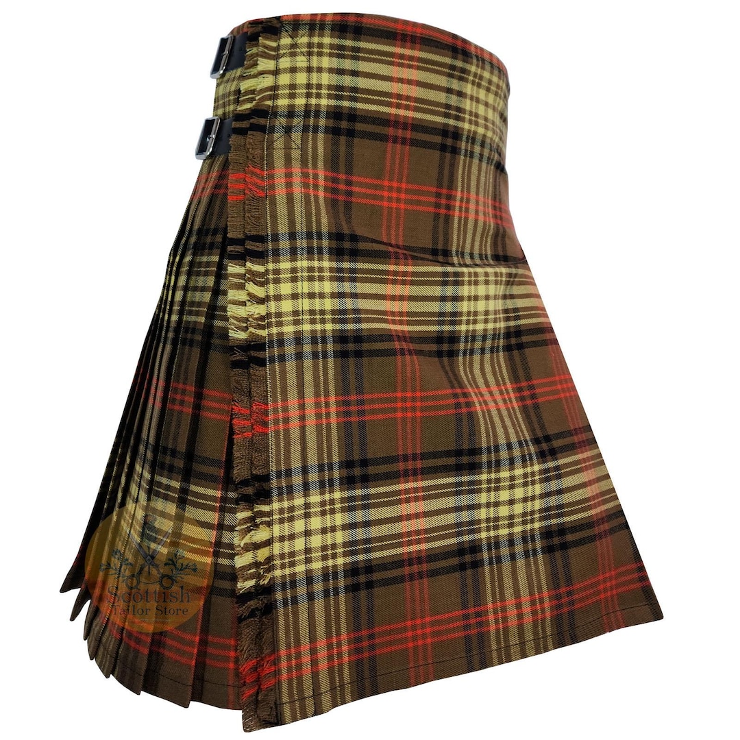 Clan Ross Hunting Weathered Tartan Kilt: 8-yard Scottish Traditional ...