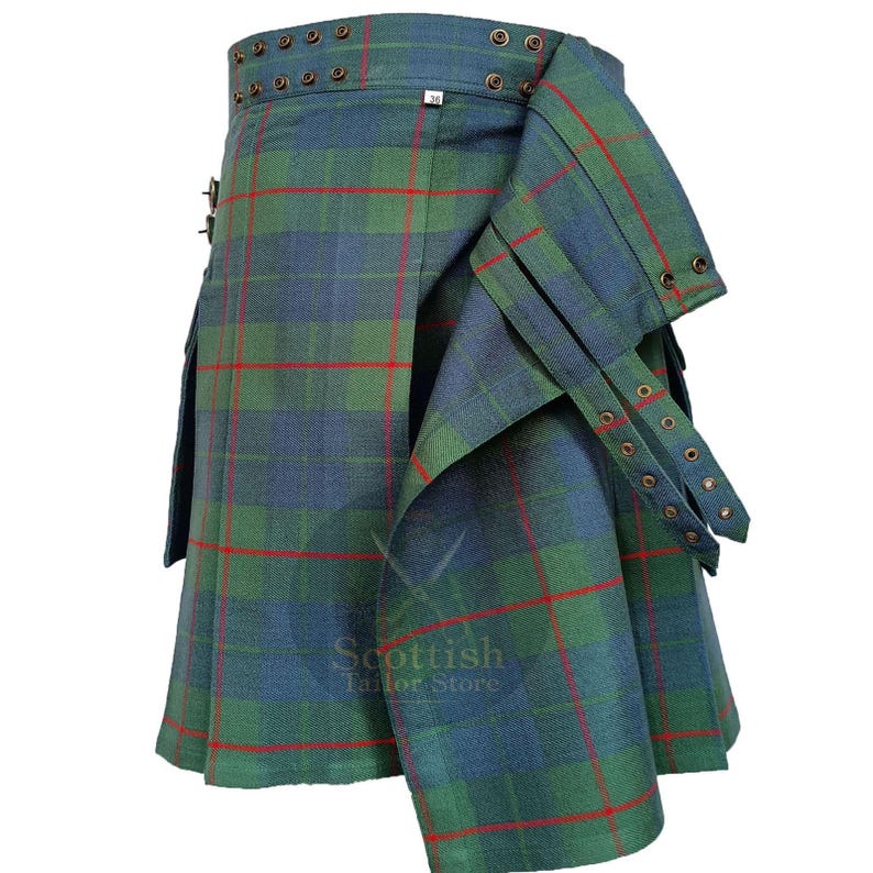 Barclay Hunting Tartan Utility Kilt: Modern Tactical Scottish Kilt ...