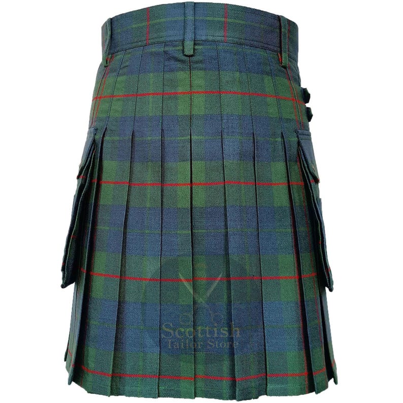 Barclay Hunting Tartan Utility Kilt: Modern Tactical Scottish Kilt ...