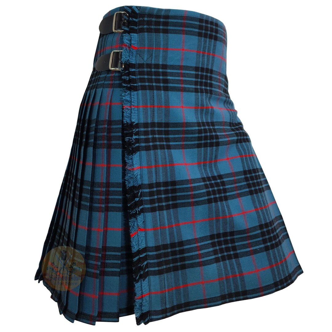 Clan Mackay Blue Ancient Tartan Kilt: Scottish Highland 8-yard Acrylic ...