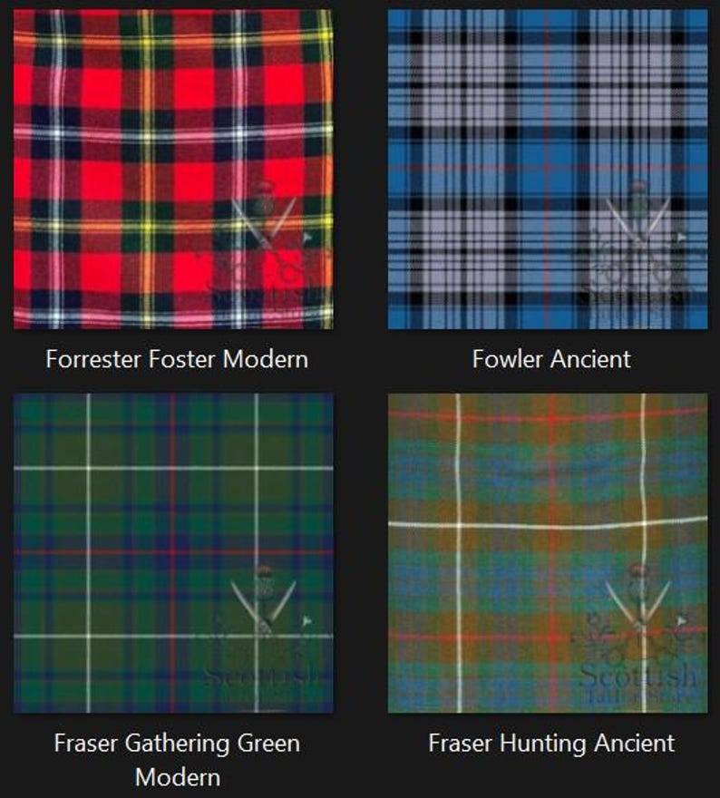 Traditional Heavy Acrylic Wool Scottish Kilt – 50+ Tartans, Unstitched ...