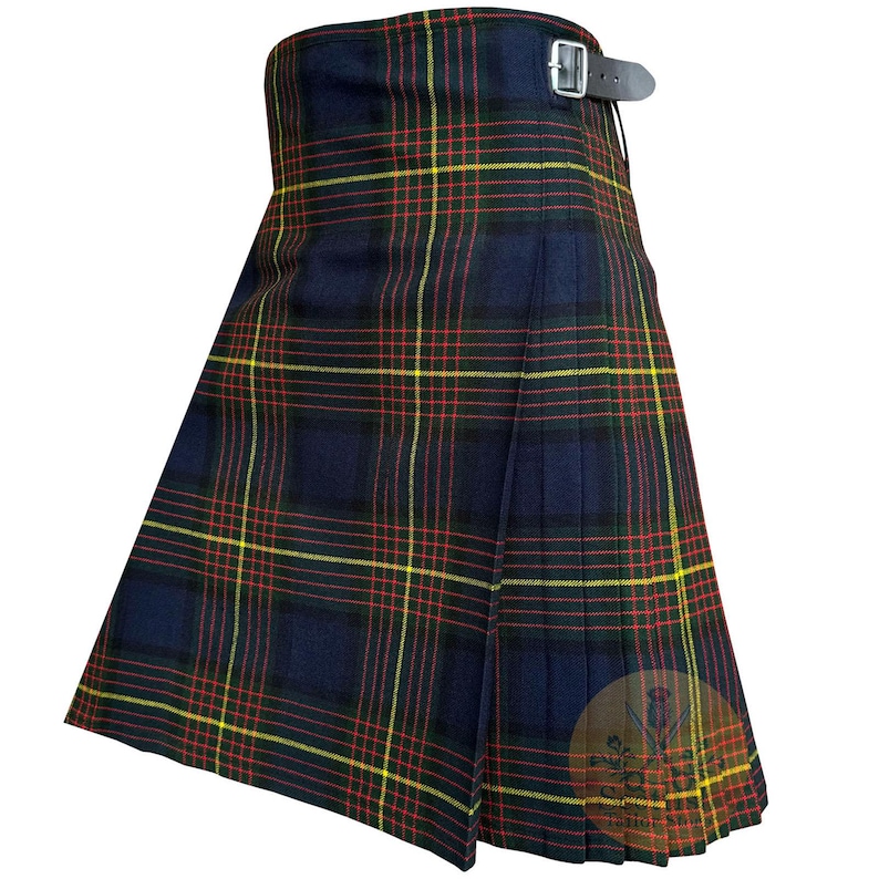 Clan Muir Modern Tartan Kilt for Men: 8 Yard Heavyweight Scottish ...