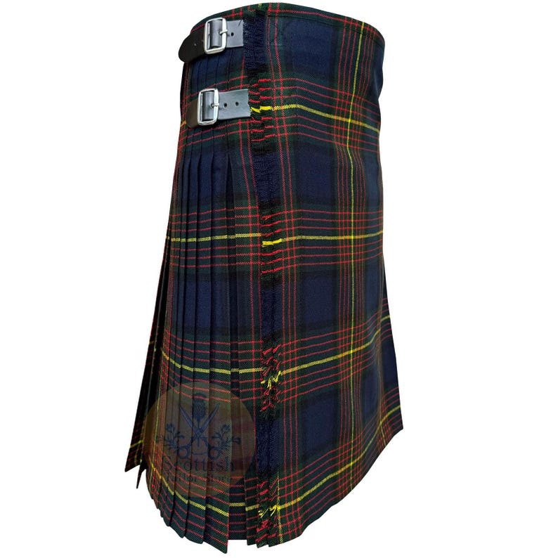 Clan Muir Modern Tartan Kilt for Men: 8 Yard Heavyweight Scottish ...