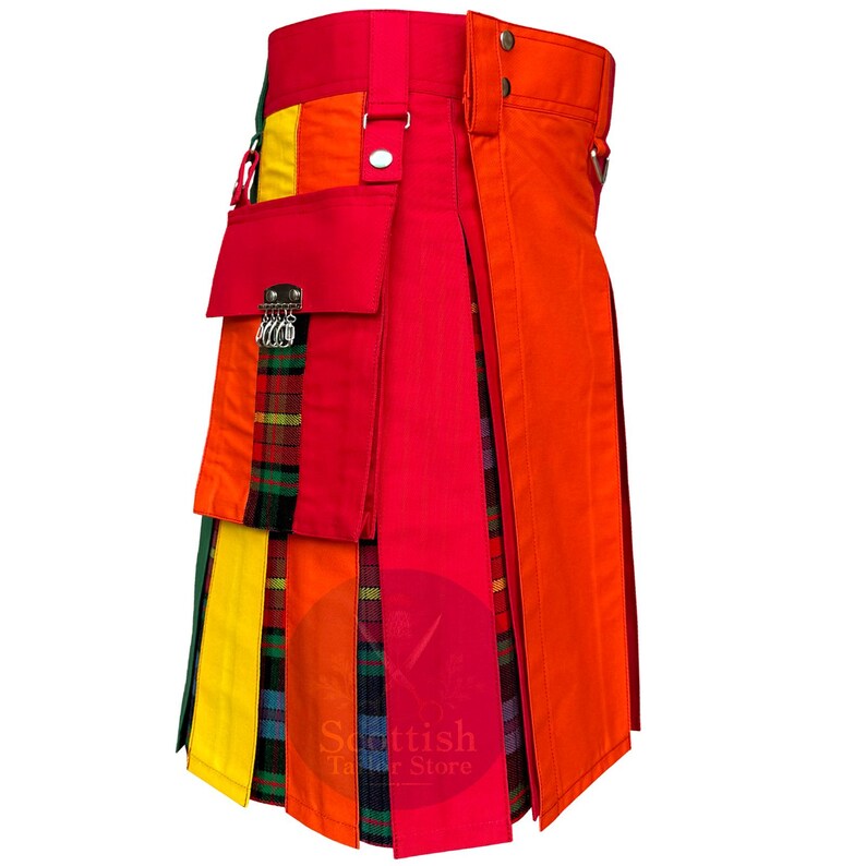 Men's Rainbow Hybrid Kilt: Pride Festival Utility Wear - Etsy