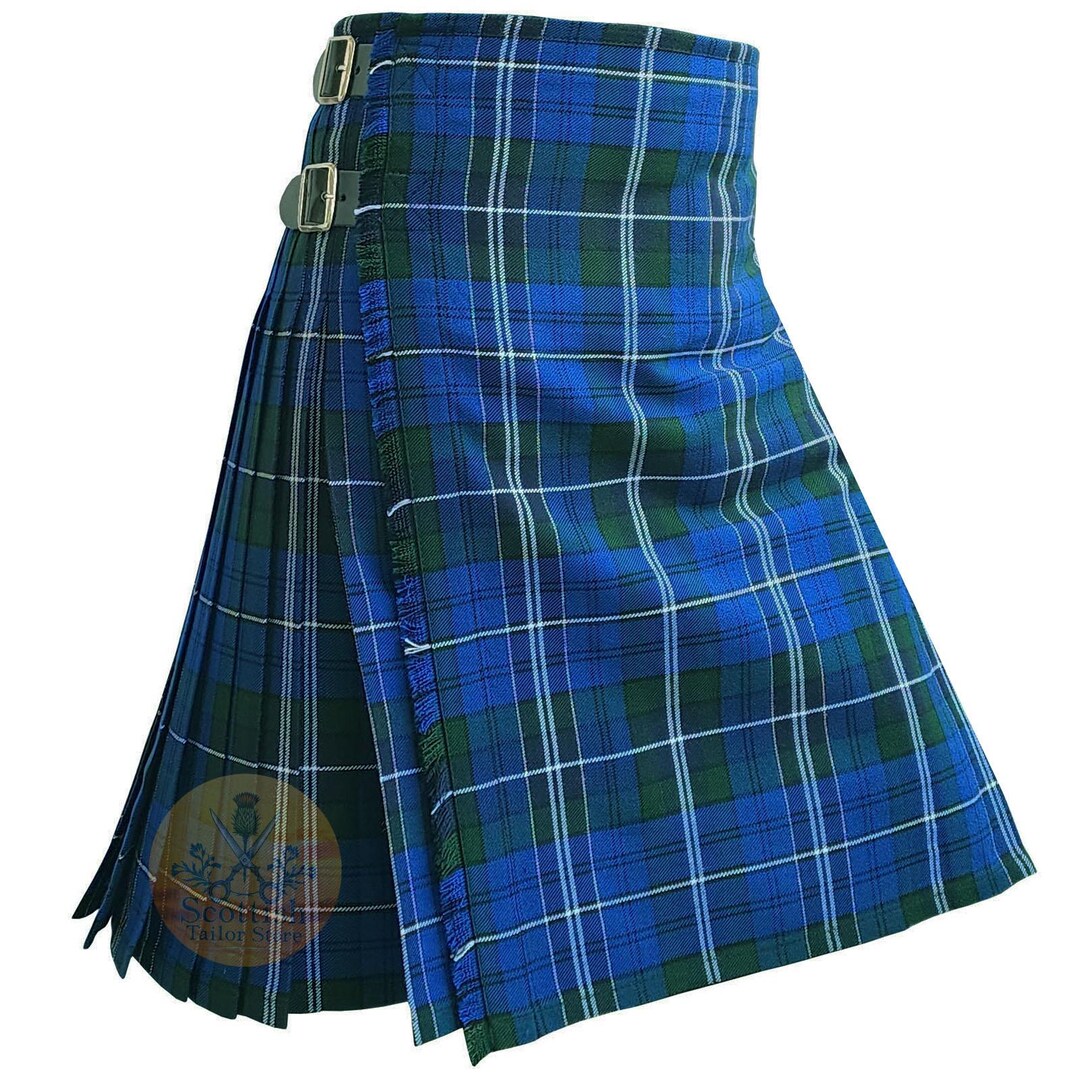 Davies of Wales Tartan Kilt Men 8 Yard Scottish Highlander Traditional ...