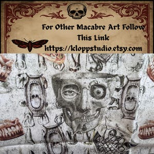 Creepy Anatomy Fabric Original Wierdcore Quilt Cotton Teeth and Mouth ...