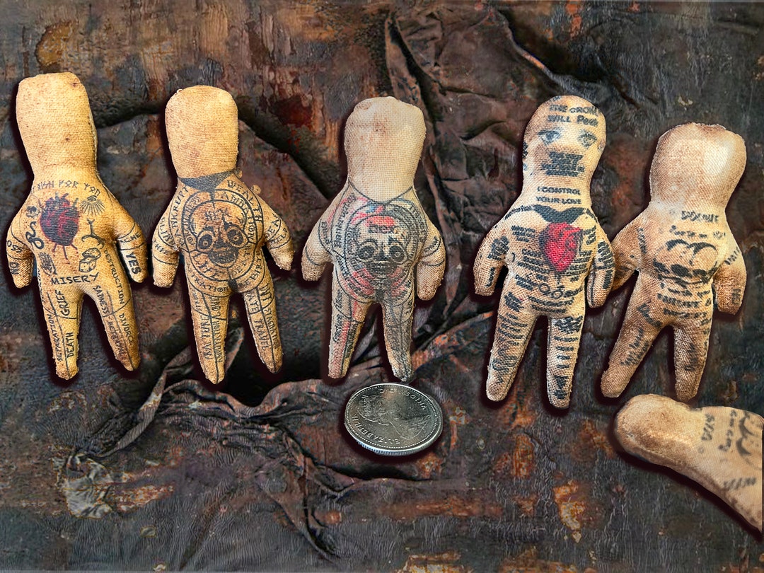 Tiny Voodoo Doll or Pin Small Poppet Miniature Pocket Voodoo Grab Bag ...
