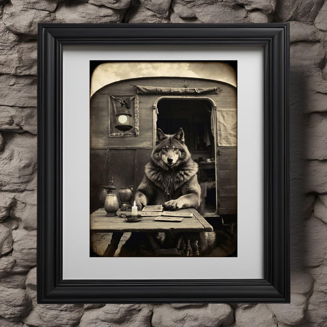 Camper Wall Art Werewolf Fortune Teller Vintage Photograph Gypsy Wall ...