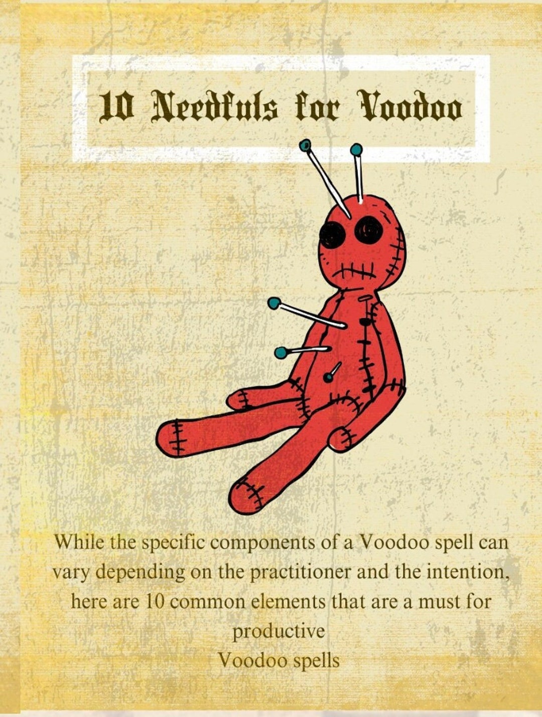 Voodoo Needful Things Instant Download Printable Booklet Print | DIY ...