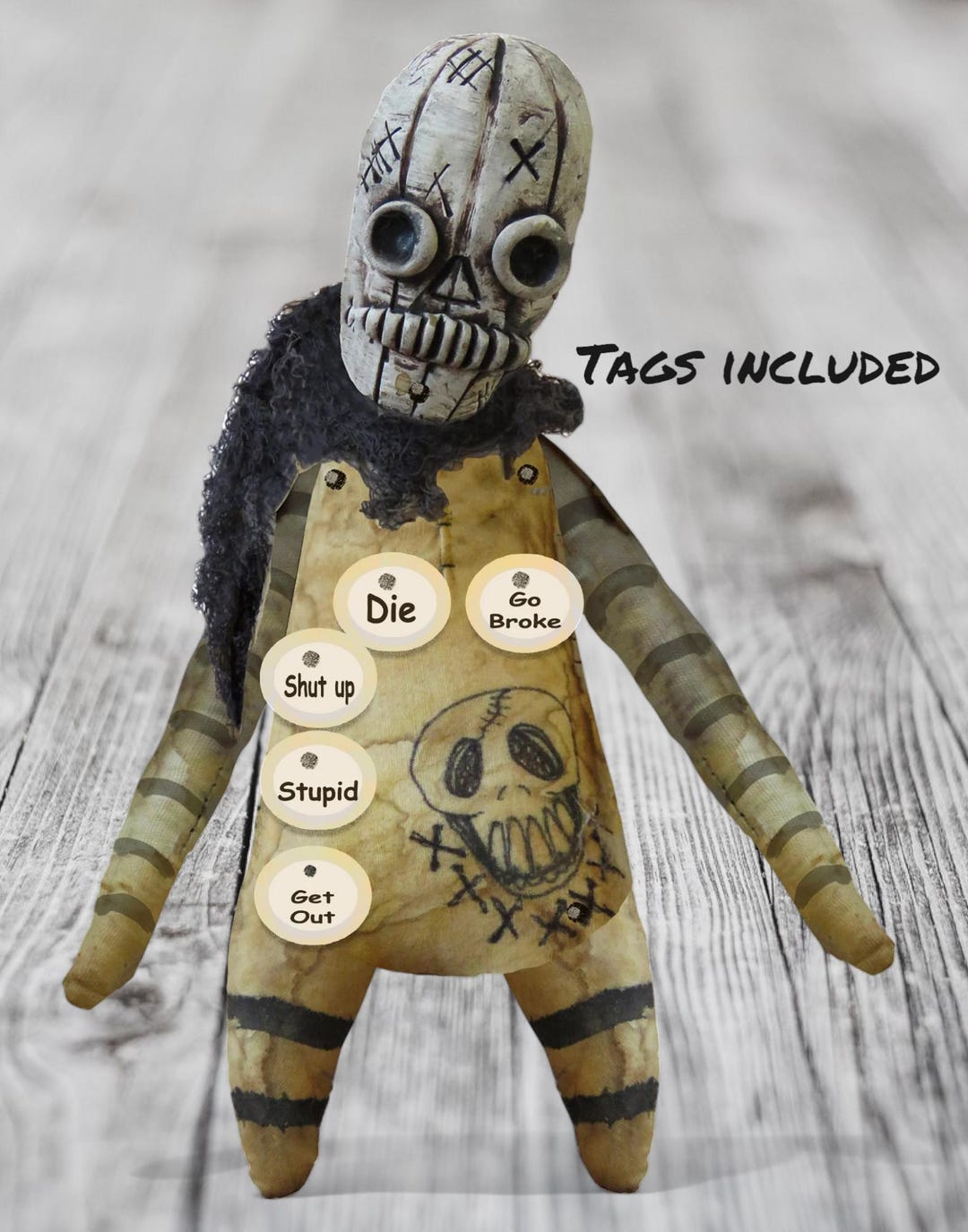 DIY Printable Voodoo Paper Doll Activity for Adults, Macabre Paper Doll ...