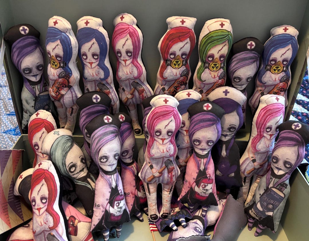 Sale Gothic Sexy Nurse Doll Goth Girl Softie Ax Murderer, Sexy ...