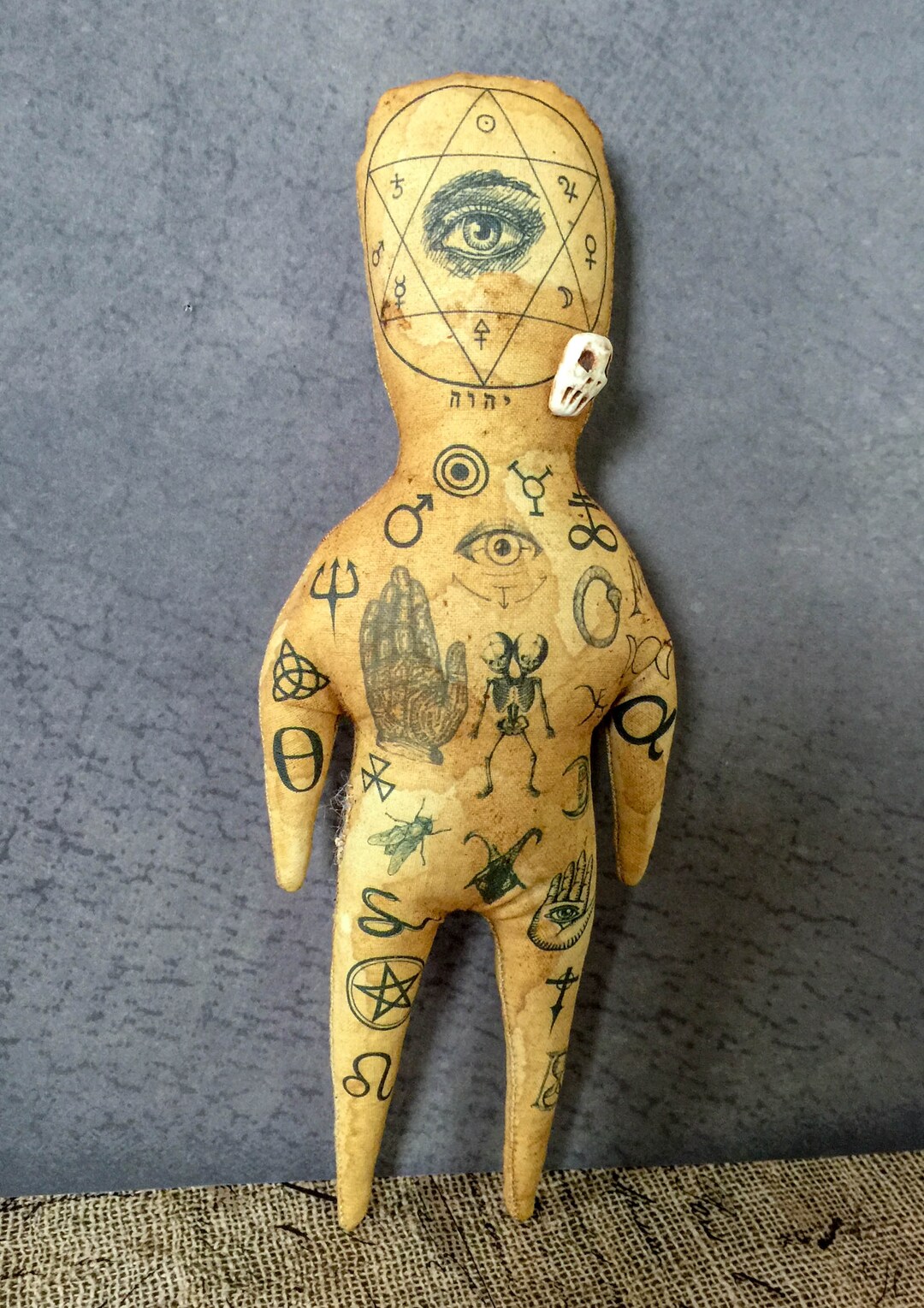 Kabalistic Handmade Voodoo Doll, Spiritual Symbol Magic, Fetish Alter ...