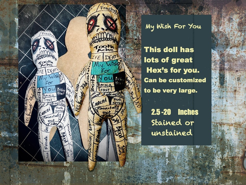 Personalized Voodoo Doll, Custom Face Poppet, Friend Reveng Doll, Hex ...