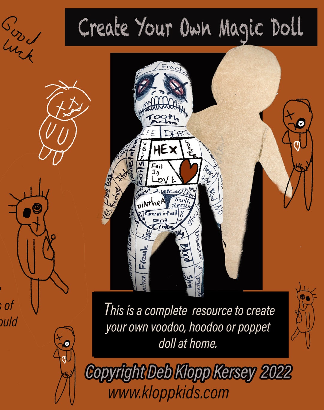Digital DIY Voodoo Doll Creating Kit Voodoo Spell, Poppet Patterns ...