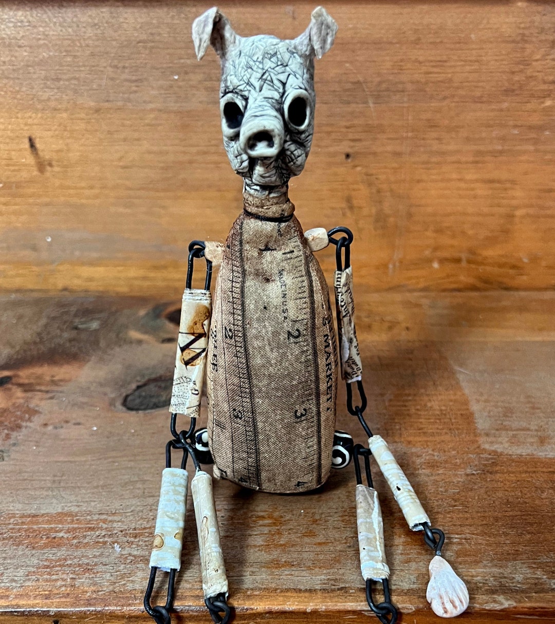 OOAK Creepy Doll Clay Sculpture Pig Art Doll Pig Unique Gift for Doll ...