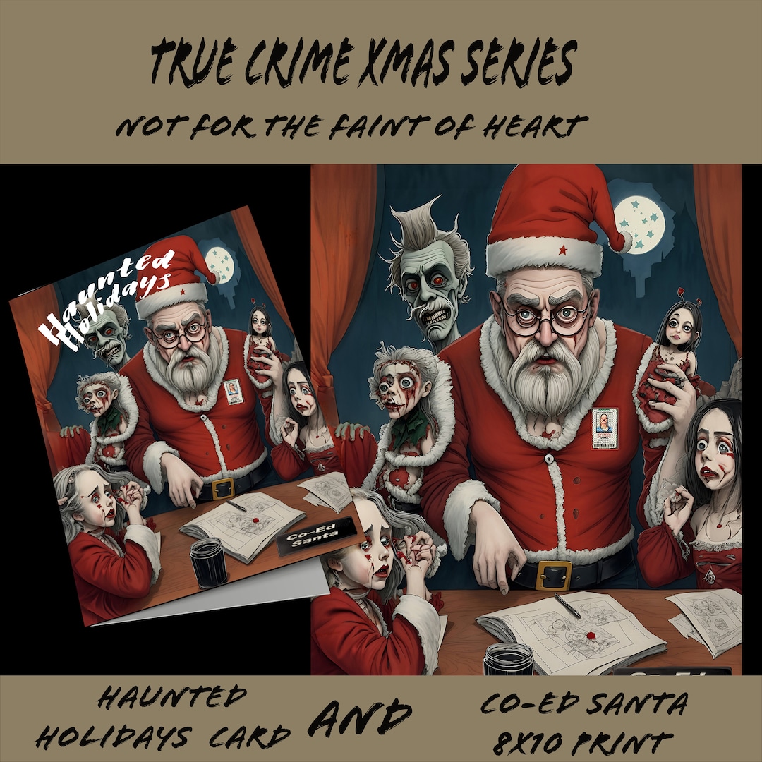 True Crime Fan Creepy Horror Christmas Card and Print Serial - Etsy