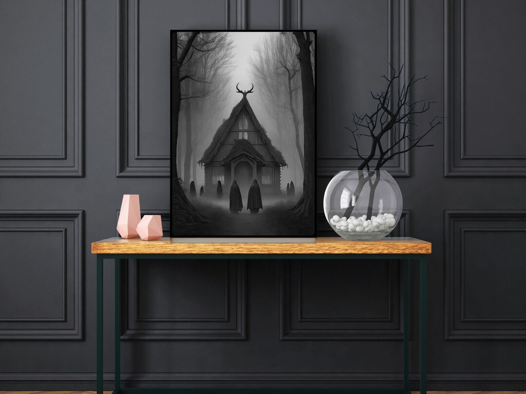 Satanic Witch Wall Art Occult Poster Aleister Crowley Cult Dark Art ...