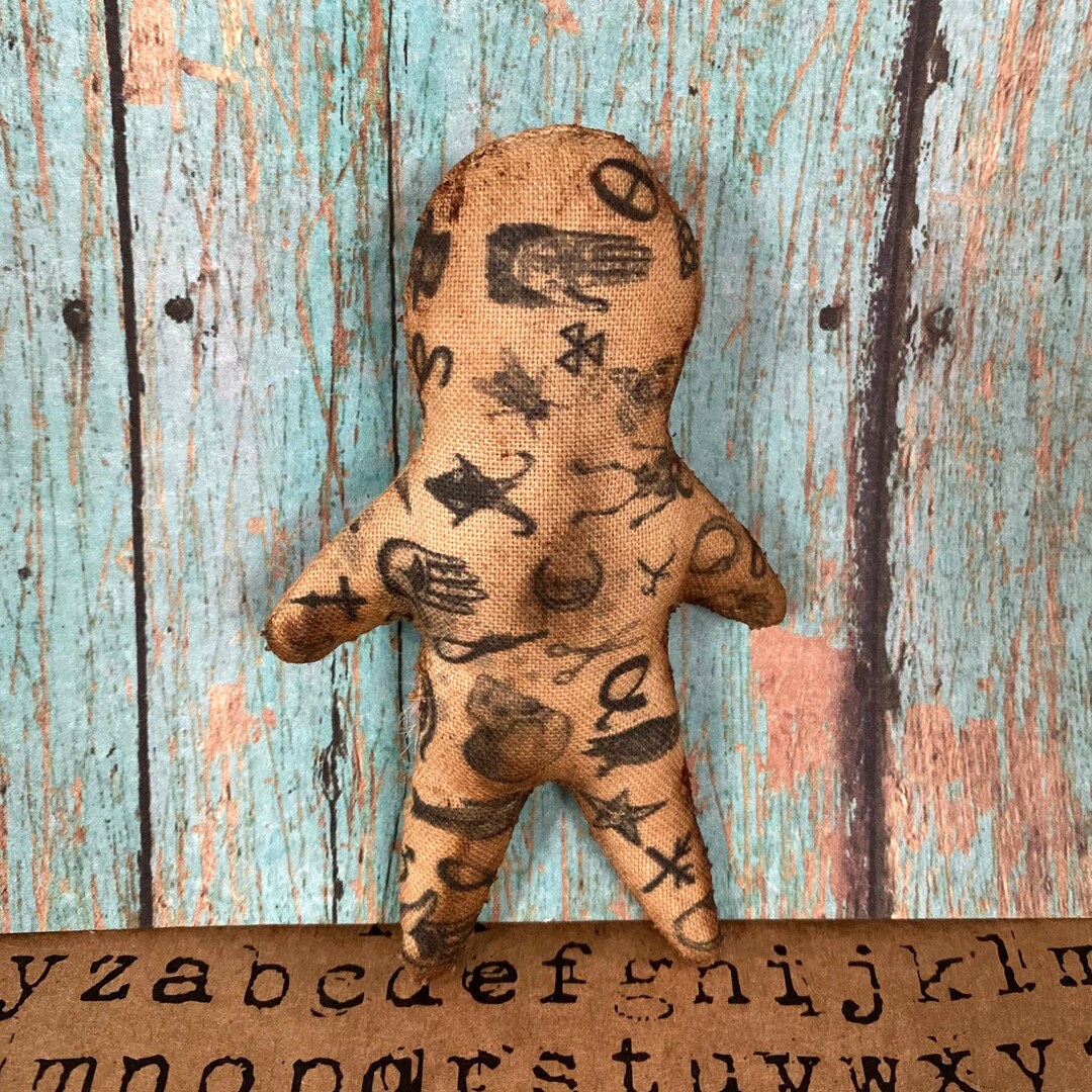 Tiny Fat Voodoo Doll Creepy Miniature Poppet ,collectible Hex Doll ...