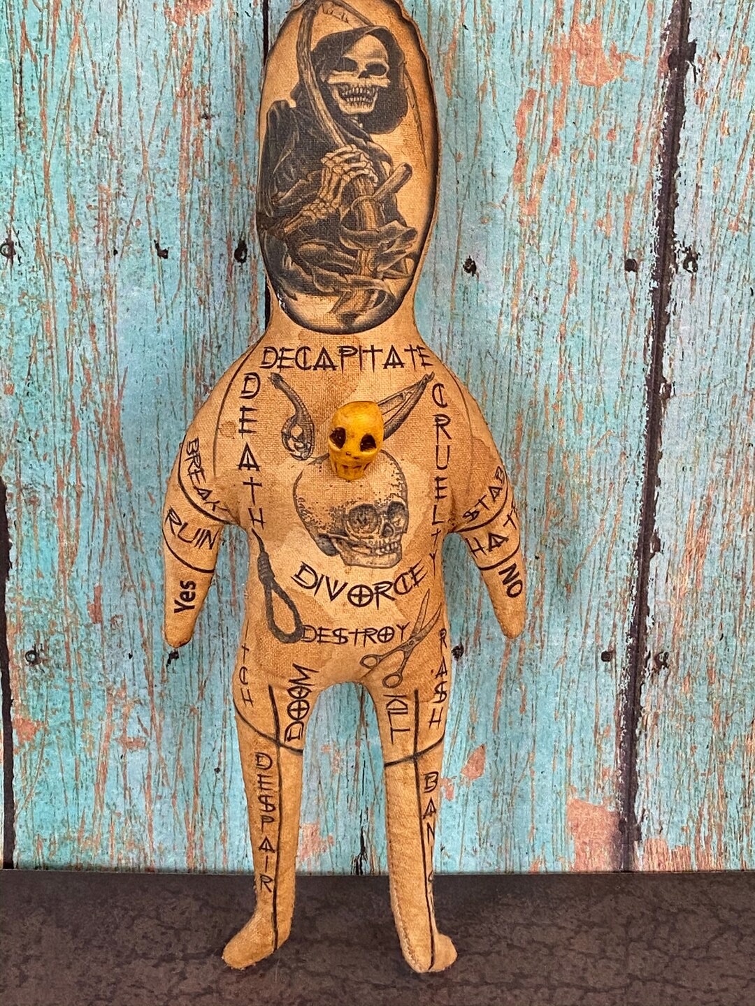 Dark Art Grim Reaper Voodoo Doll, Revenge Poppet, Witchy Decor - Etsy